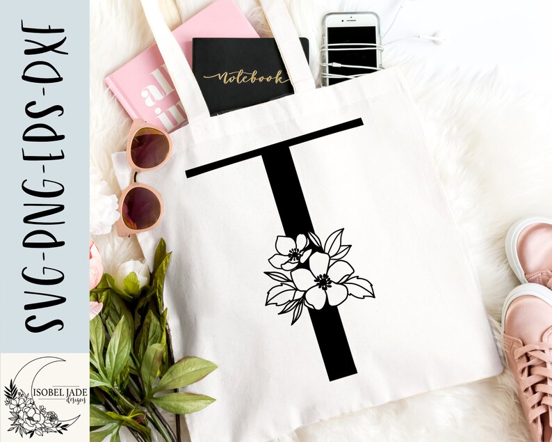 Letter T Svg Monogram Svg Name Svg Floral Letter Svg - Etsy