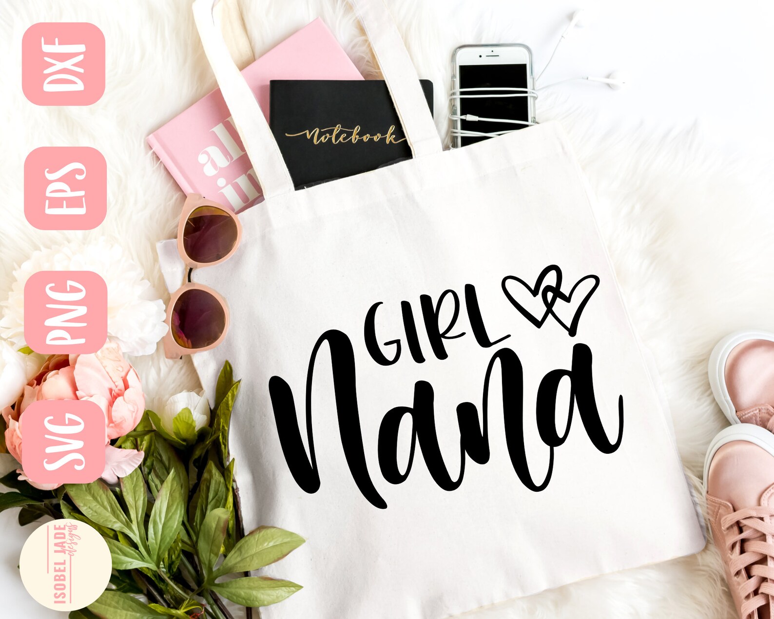 Girl Nana SVG Design Nana of Girls SVG File for Cricut | Etsy