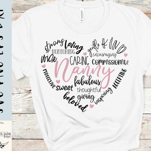 Nanny Heart Instant Digital Download Svg Png Dxf and - Etsy