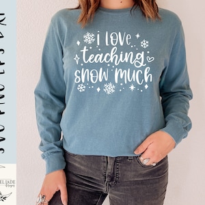 Teacher SVG Design Christmas Teacher SVG File for Cricut I Love ...