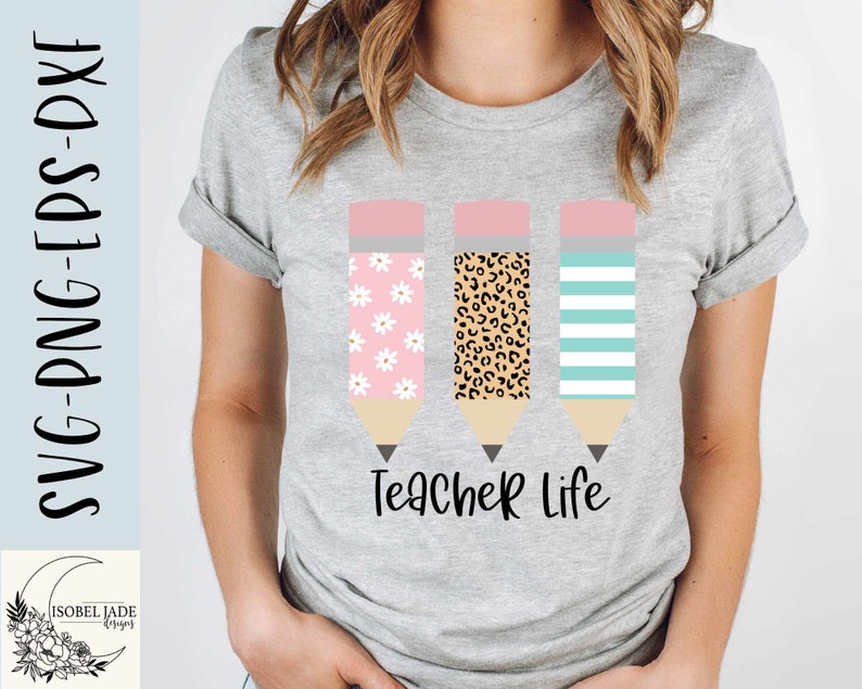 Teacher Pencil SVG Design Teacher Life SVG File for Cricut - Etsy