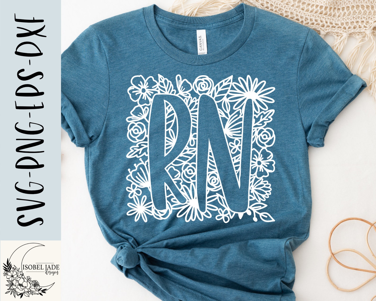 Nurse Flower SVG: RN Typography Mandala Design (digital Download) - Etsy