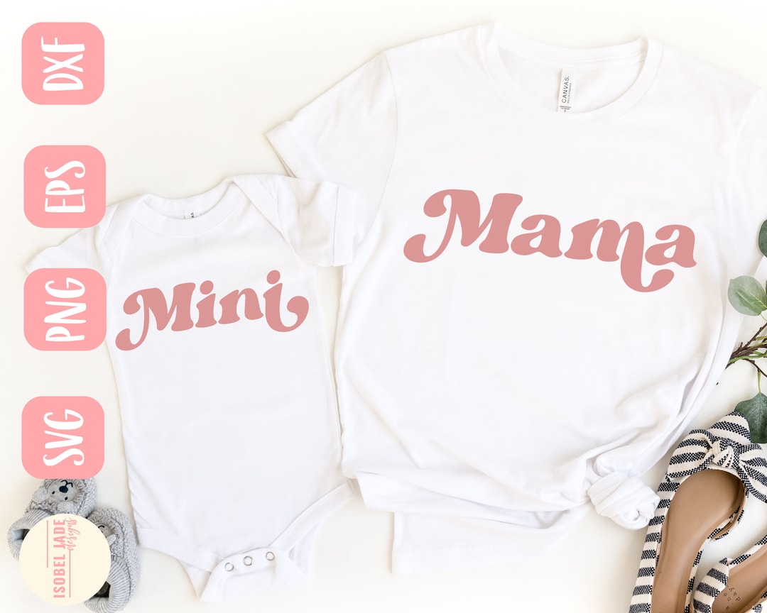 Mama and Mini SVG Design Mommy and Me SVG File for Cricut - Etsy