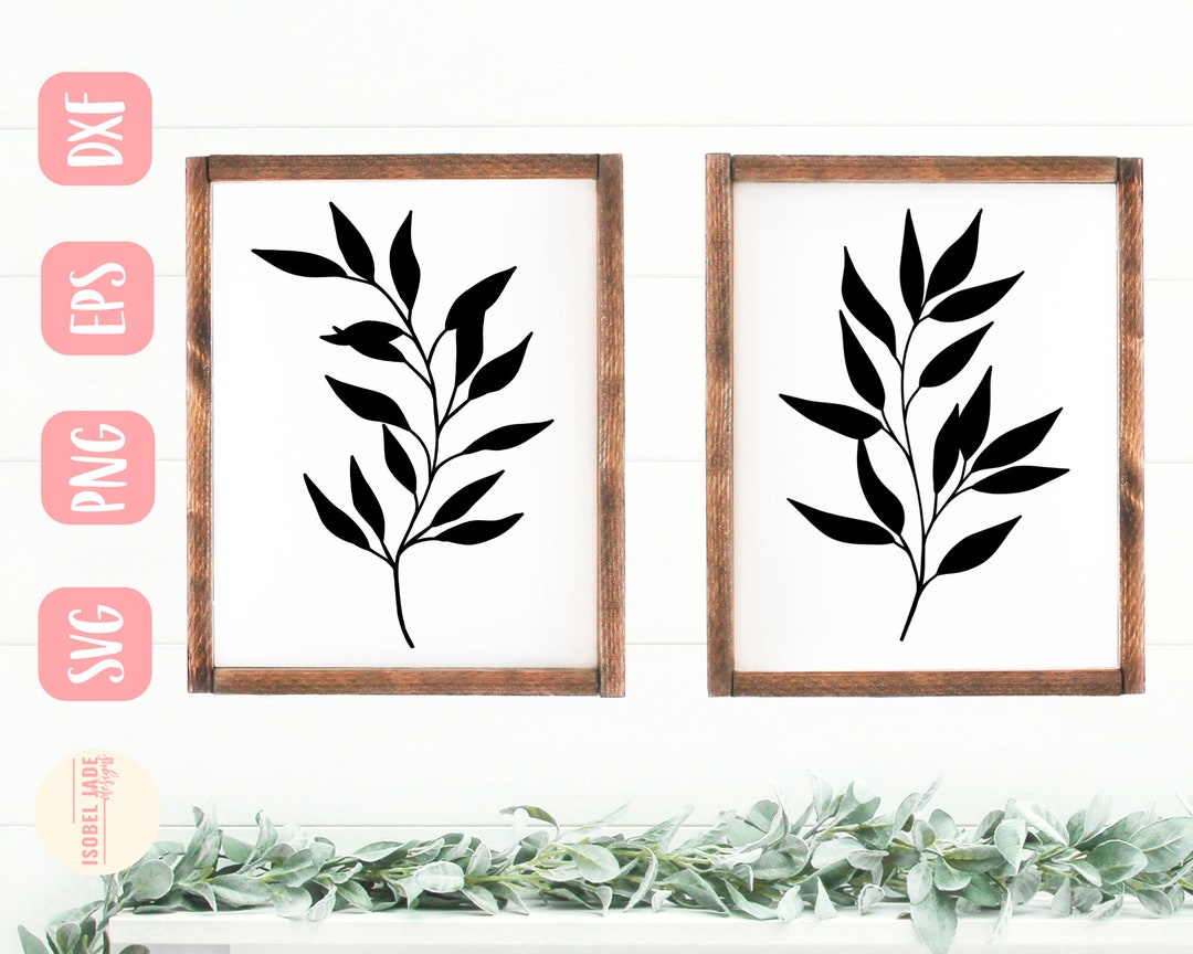 Branch Set of Two Svg, Branch Svg, Farmhouse Svg, Nature Svg, Printable ...