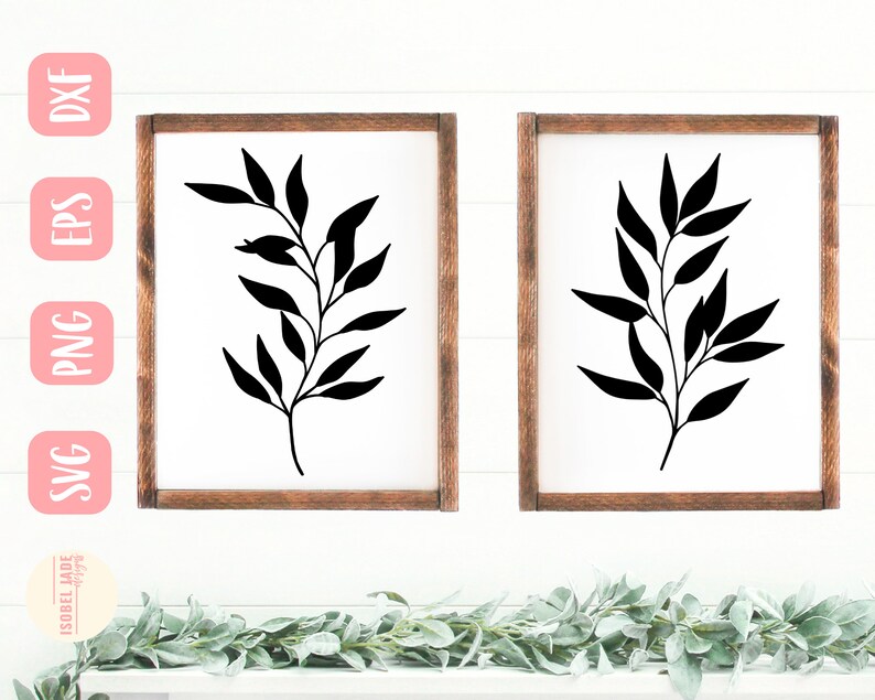 Branch Set of Two Svg Branch Svg Farmhouse Svg Nature Svg | Etsy