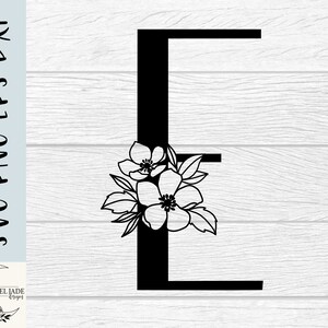 Letter E Svg Monogram Svg Name Svg Floral Letter Svg - Etsy