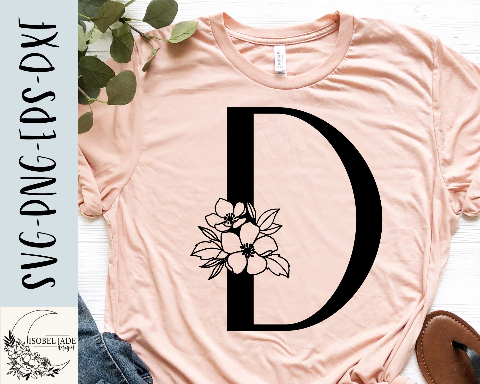 Letter D Svg Monogram Svg Name Svg Floral Letter Svg - Etsy Canada