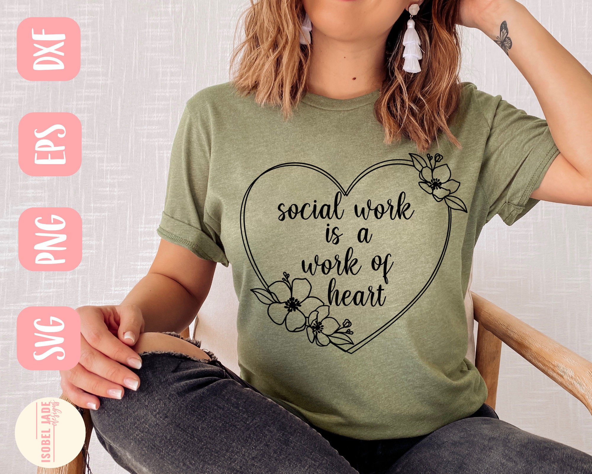 Social Worker Svg Social Work is a Work of Heart Svg Heart | Etsy