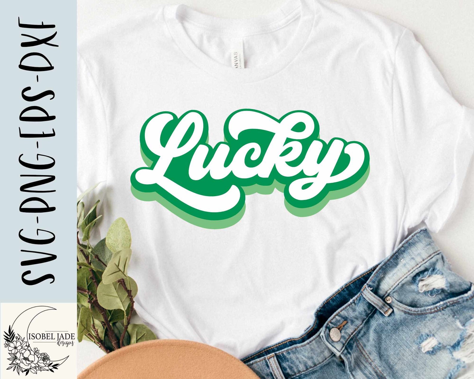Lucky SVG Design Lucky Cursive SVG File for Cricut St - Etsy