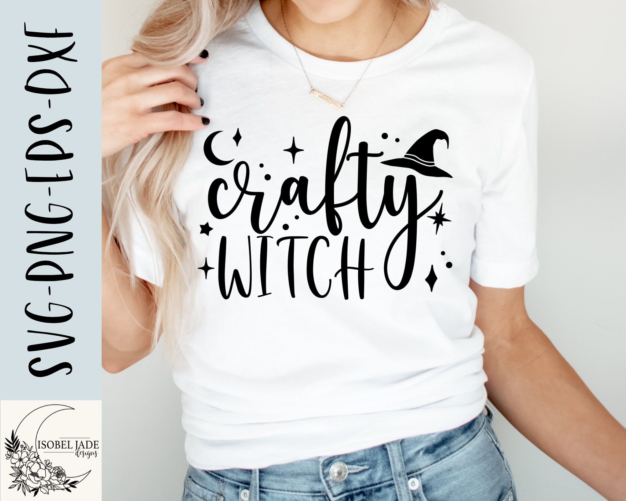 Crafty Witch SVG Design Halloween SVG File for Cricut - Etsy