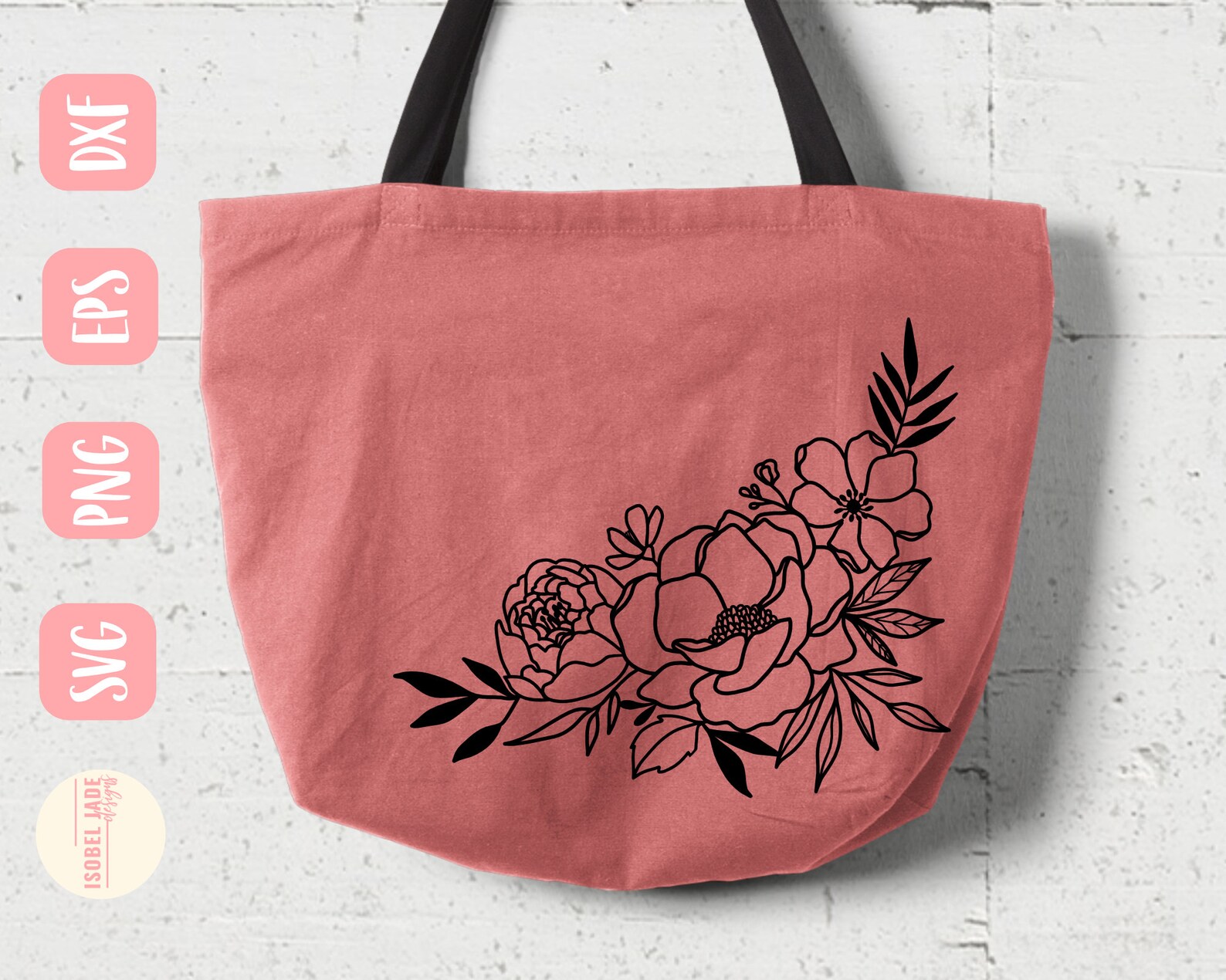 Flower Svg, Flower Spray Svg, Floral Svg, Shirt, Line Drawing Svg ...
