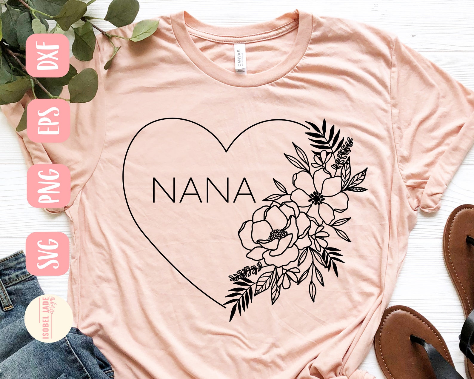 Best Nana SVG Design Blessed Nana SVG File for Cricut Nana | Etsy