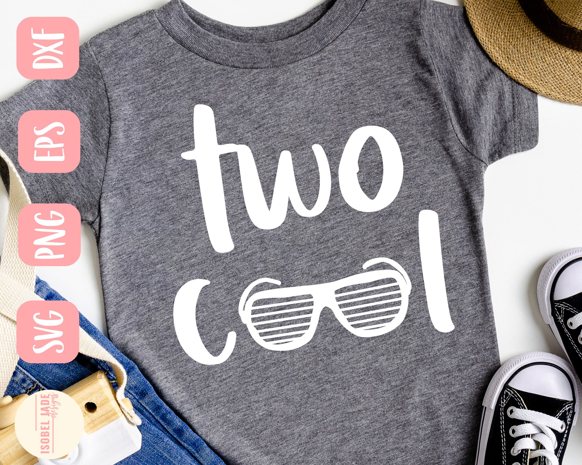 Two cool svg Toddler svg Birthday svg Shirt Sunglasses | Etsy