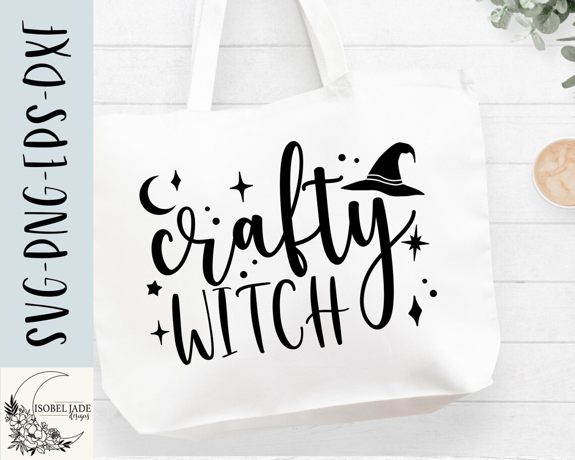 Crafty Witch SVG Design Halloween SVG File for Cricut - Etsy