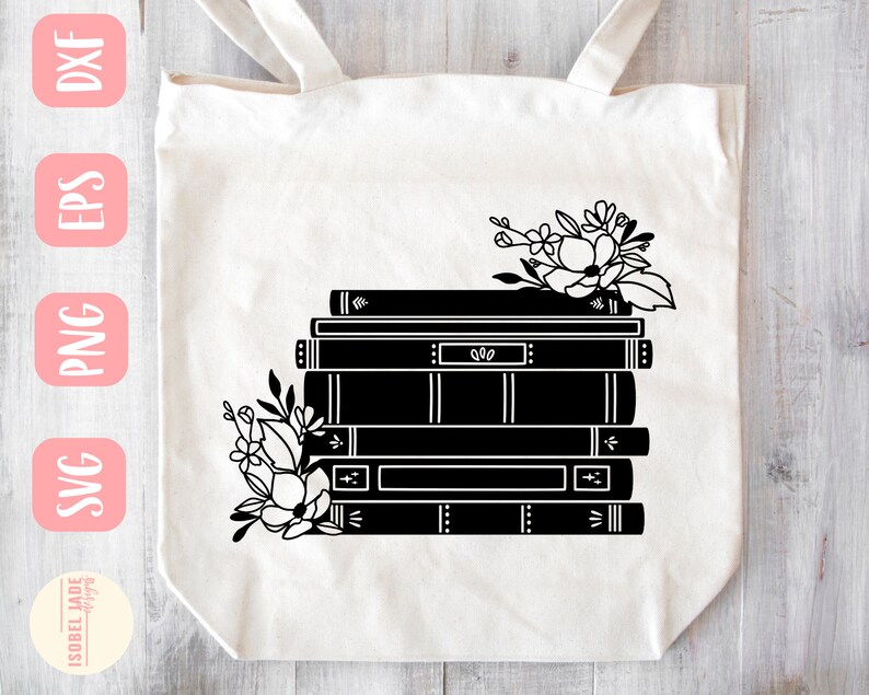 Stack of Books SVG Design Teacher SVG File for Cricut | Etsy