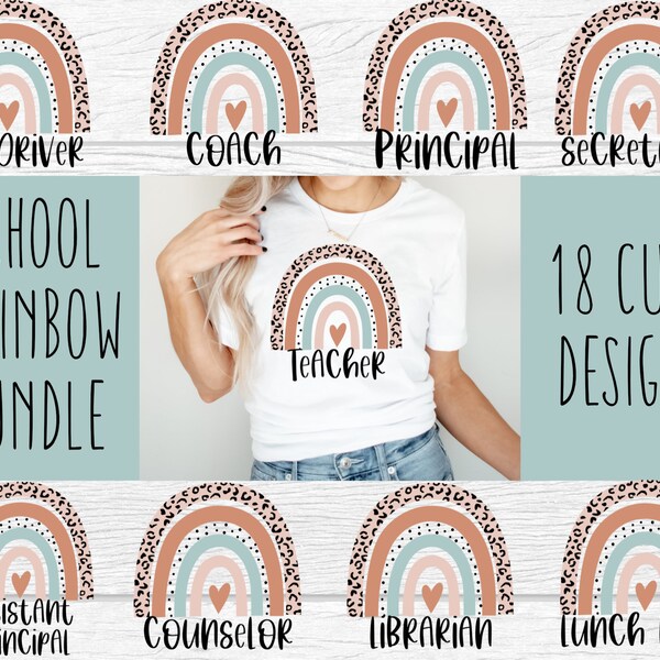Rainbow Teacher Svg - Etsy
