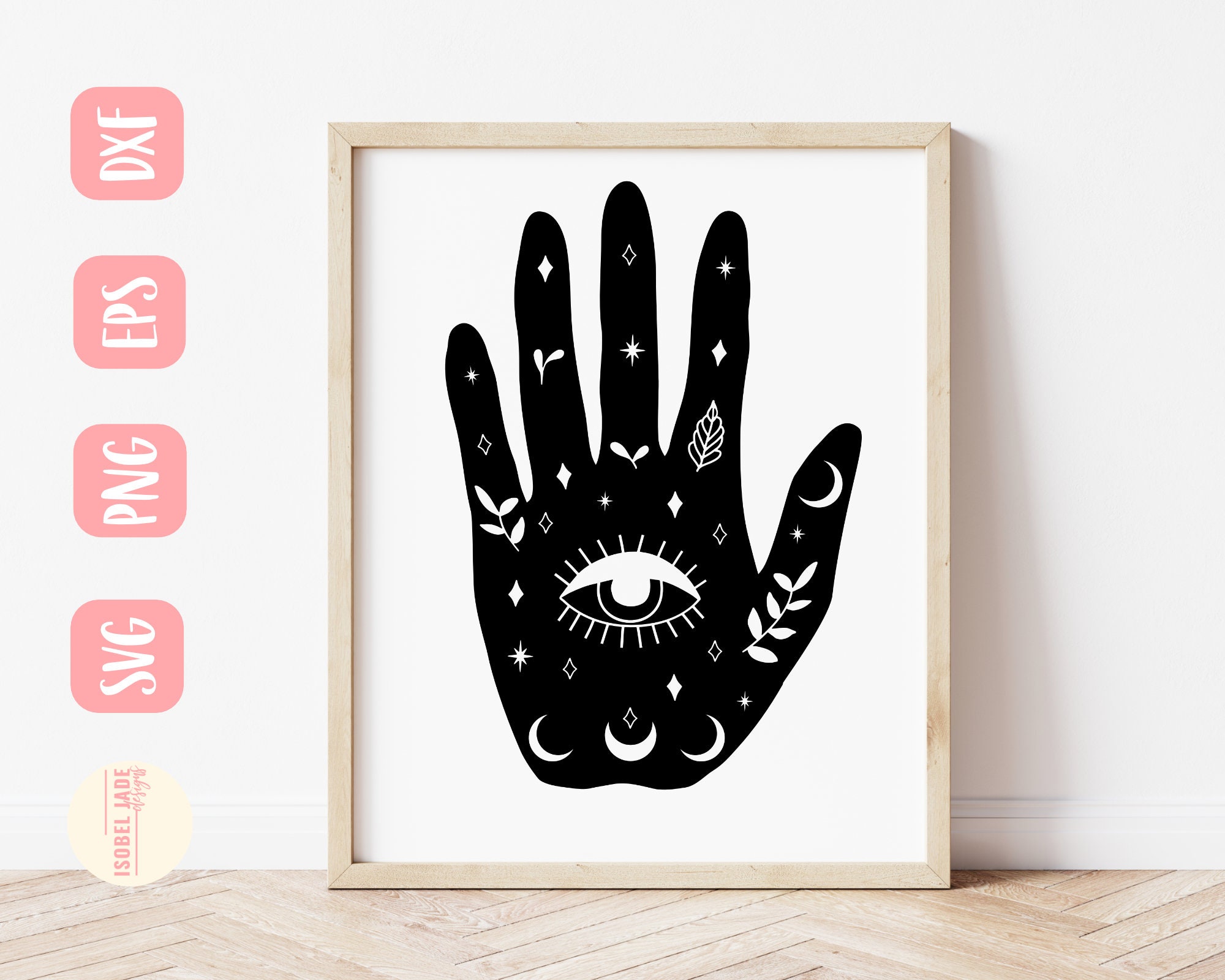 Palmistry SVG Design Celestial Hand SVG File for Cricut | Etsy
