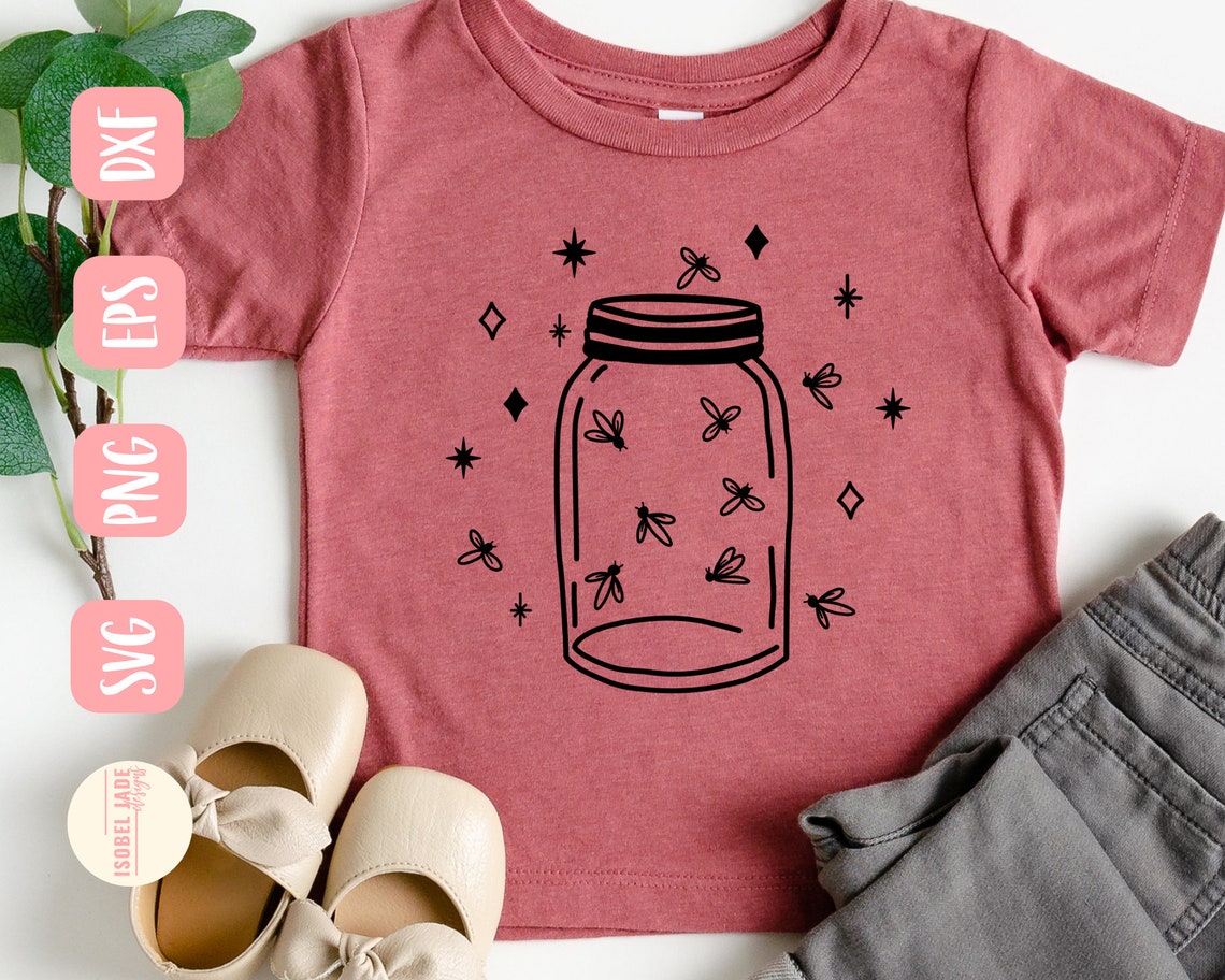 Mason Jar Svg Fireflies Svg Mason Jar Fireflies Svg Summer - Etsy Canada
