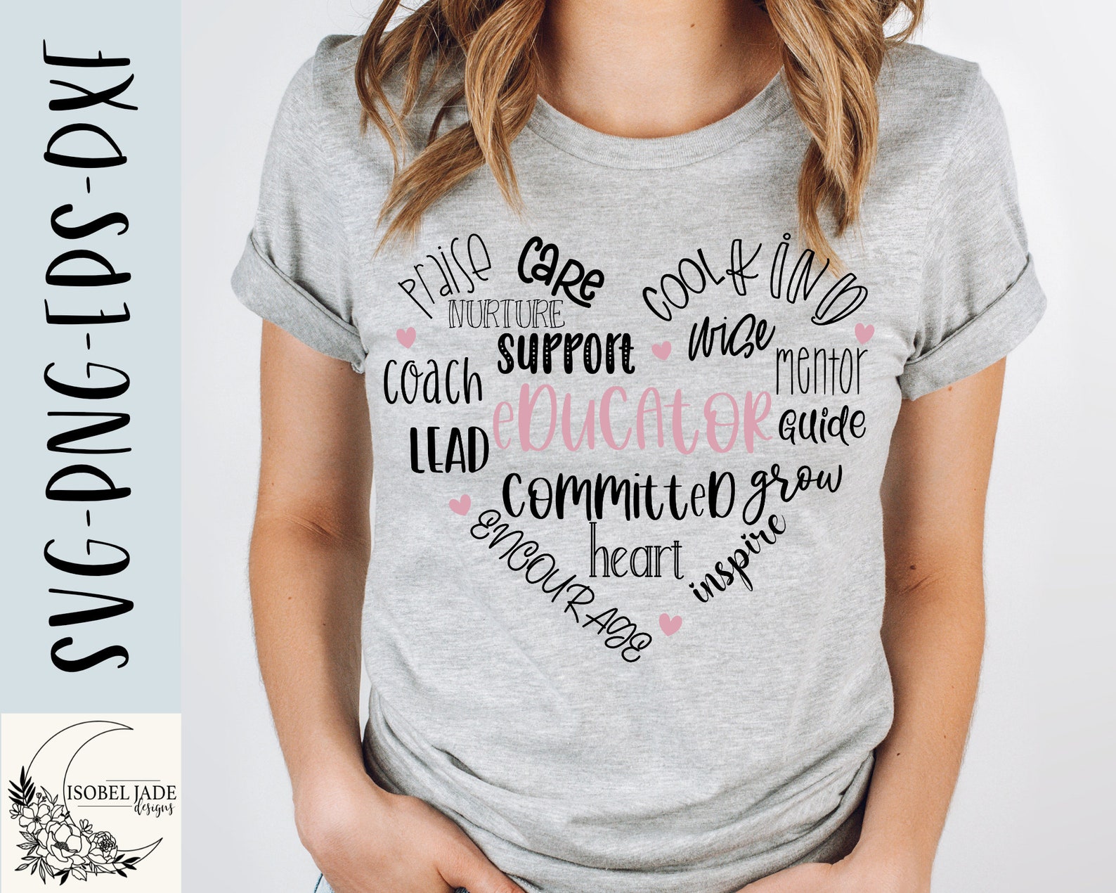 Heart of an Educator Svg Educator Svg Heart Svg Shirt | Etsy