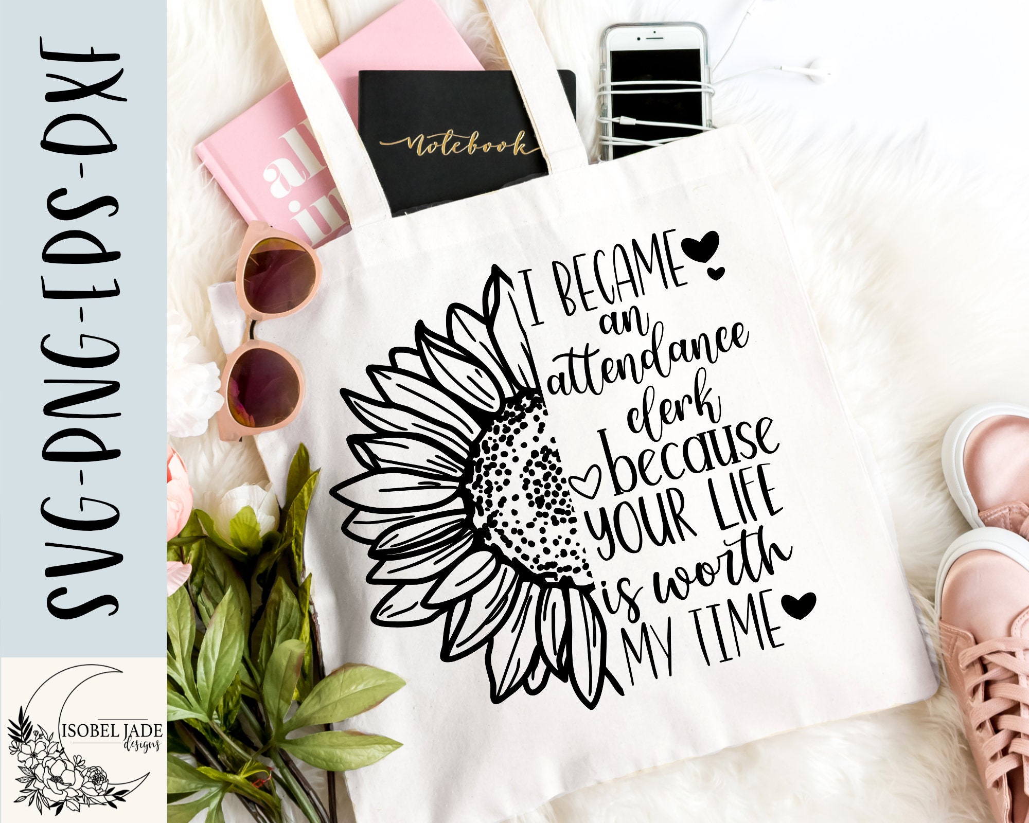 Attendance Clerk Svg Teacher Shirt Svg Sunflower Svg School - Etsy
