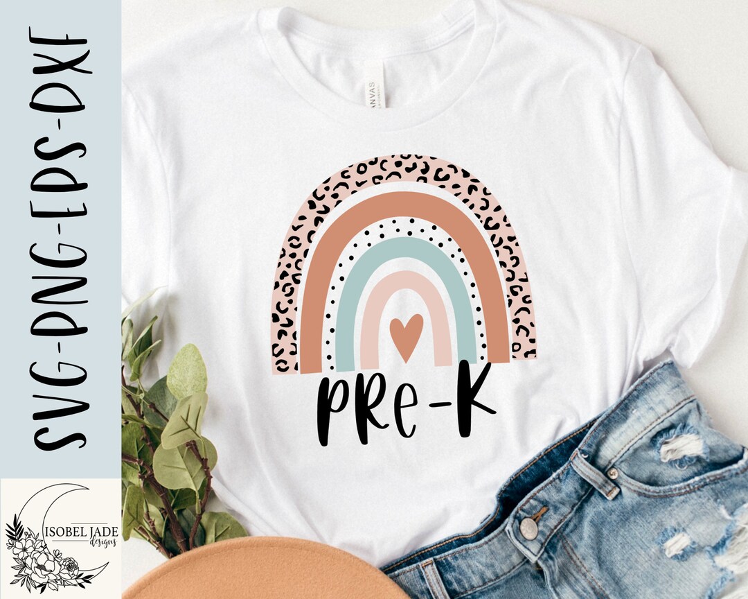 Pre K svg, Teacher svg, Rainbow svg, Teacher shirt svg, Preschool svg ...