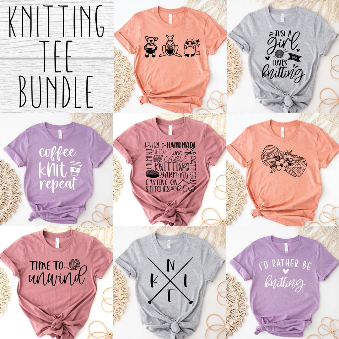 Knitting Shirt SVG Bundle: Knitter Cricut Designs (digital Download) - Etsy