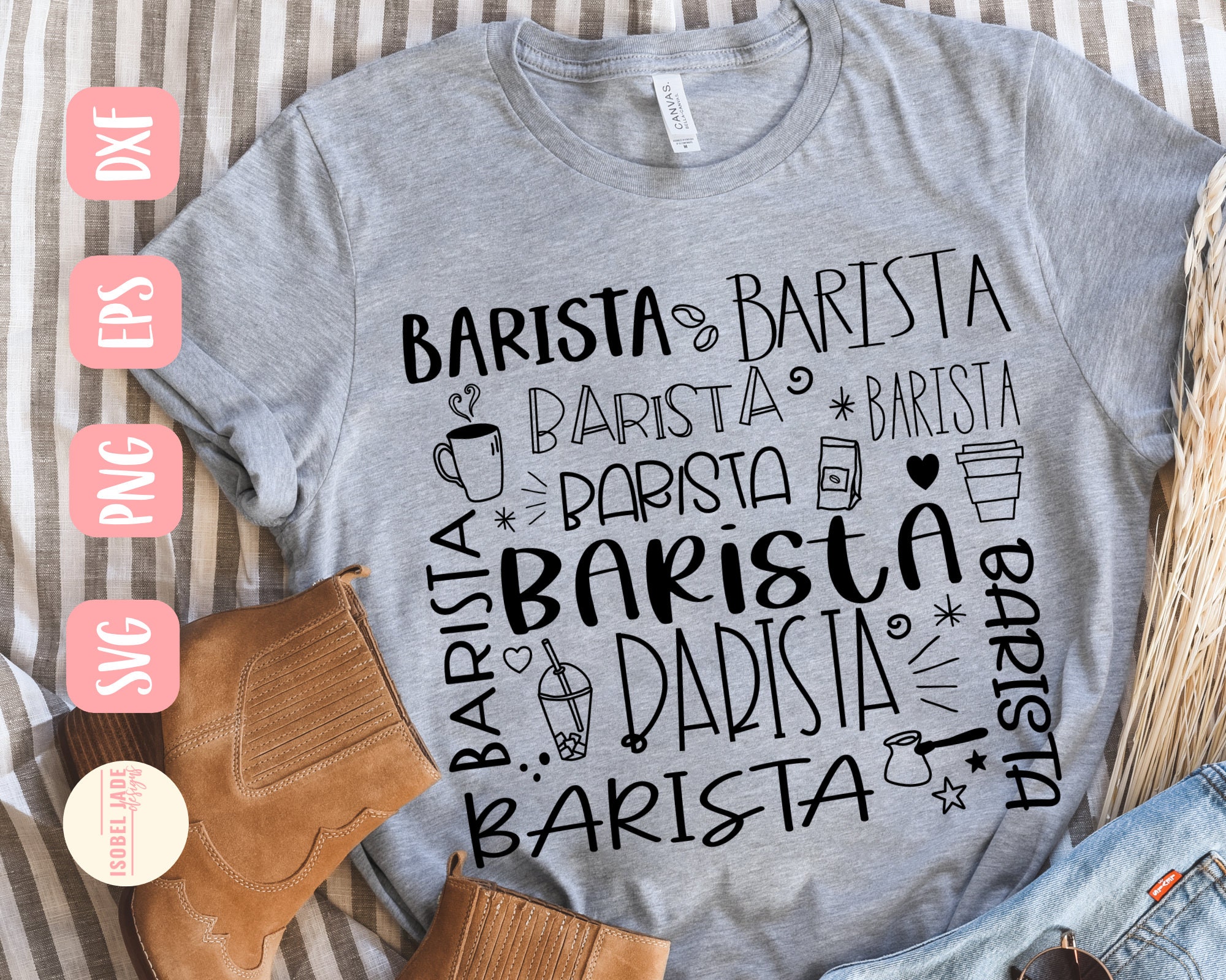 Barista SVG Design Coffee SVG File for Cricut Subway Art | Etsy