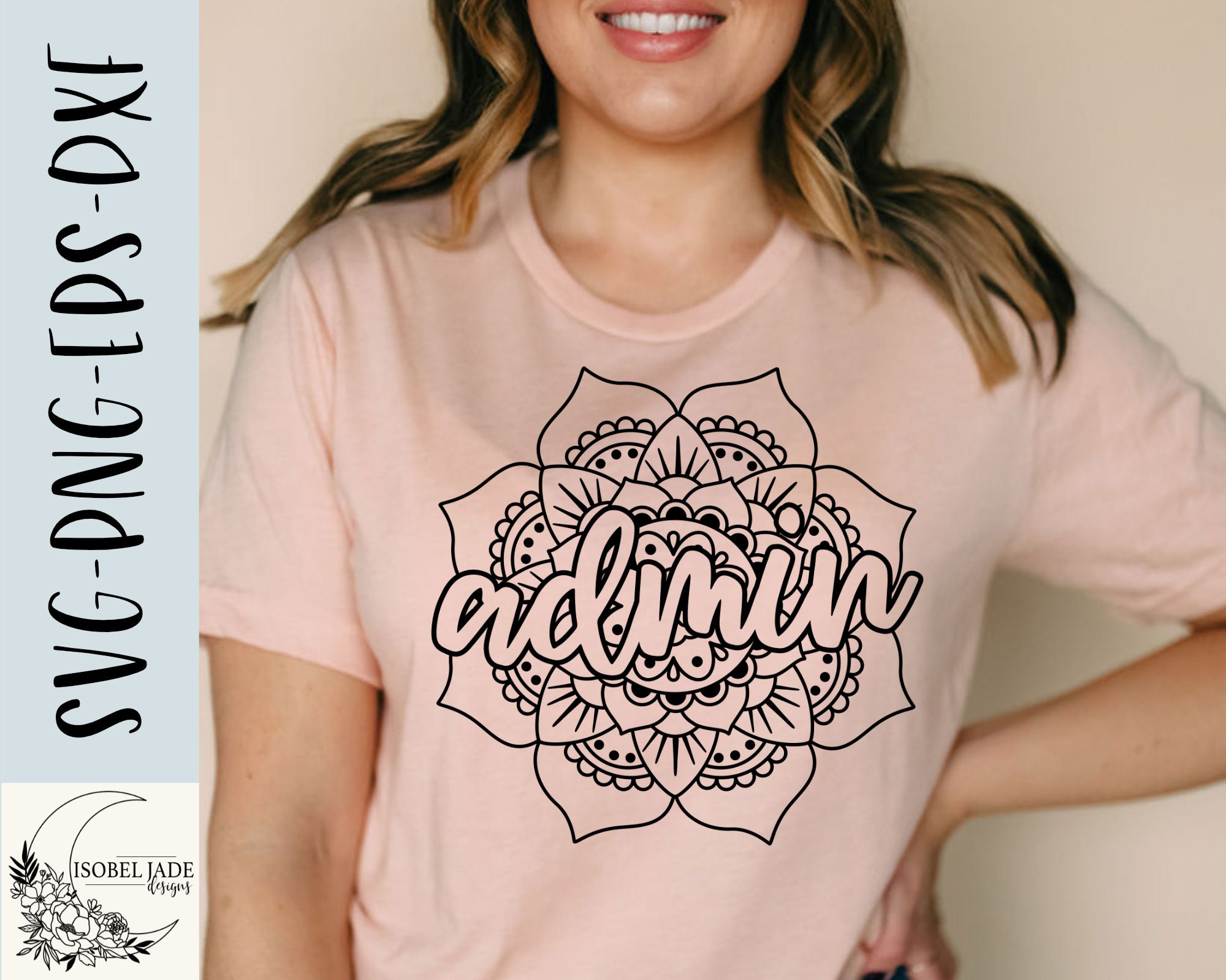 Admin Svg School Admin Svg Mandala Svg Admin Staff Shirt | Etsy