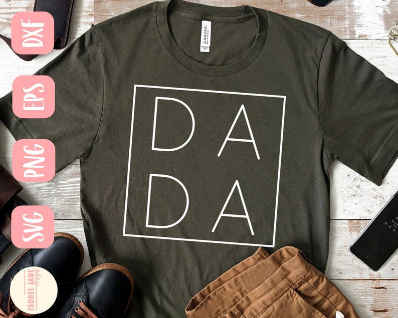 Dada SVG Design Dad Shirt SVG File for Cricut Dad Square | Etsy
