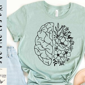 Wildflower Brain SVG Design Mental Health Matters SVG File for Cricut ...
