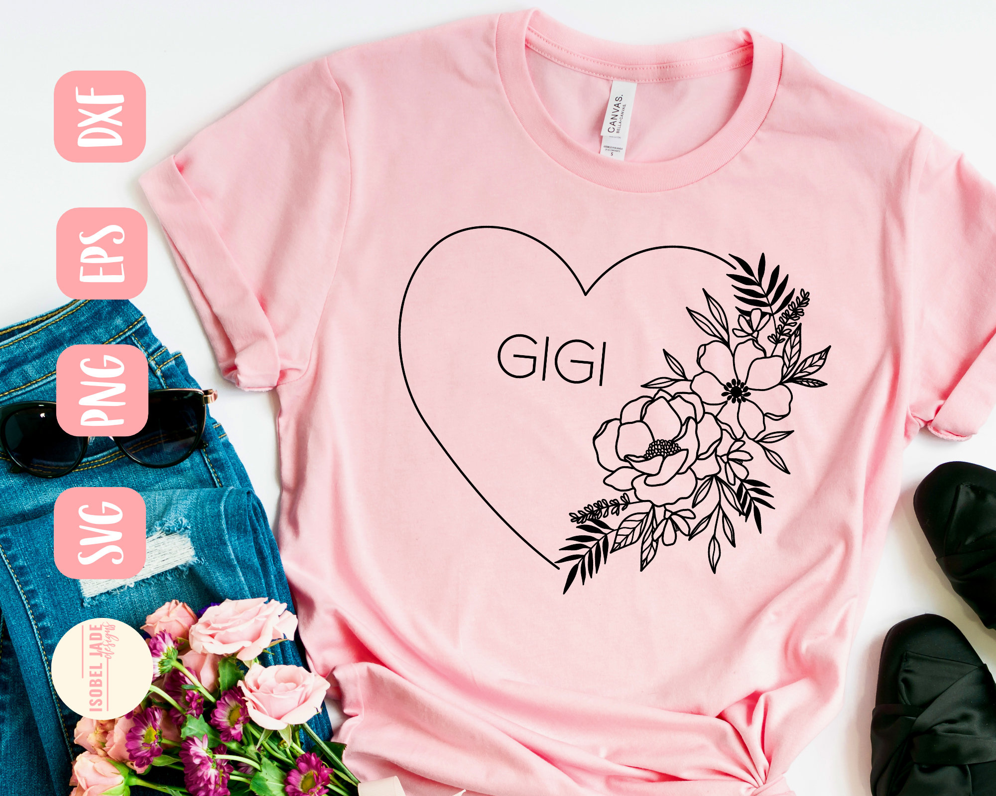 Gigi Heart Svg Gigi Svg Flowers Svg Best Gigi Svg Most - Etsy Ireland