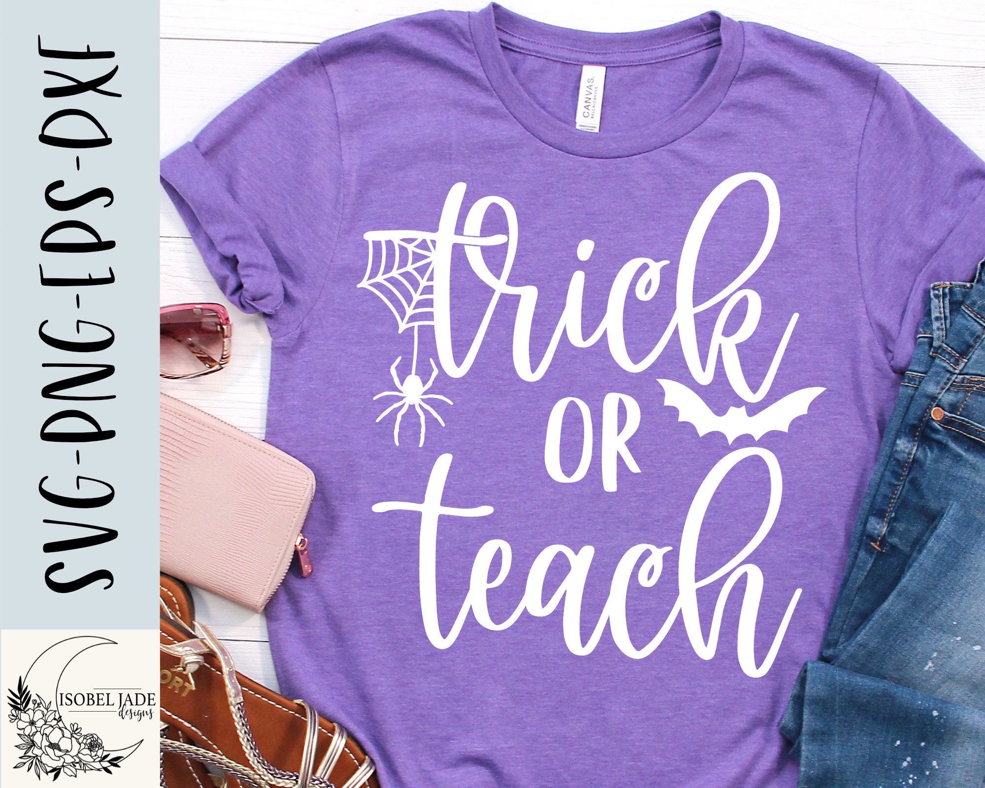 Trick or Teach SVG Design Halloween Teacher SVG File for - Etsy