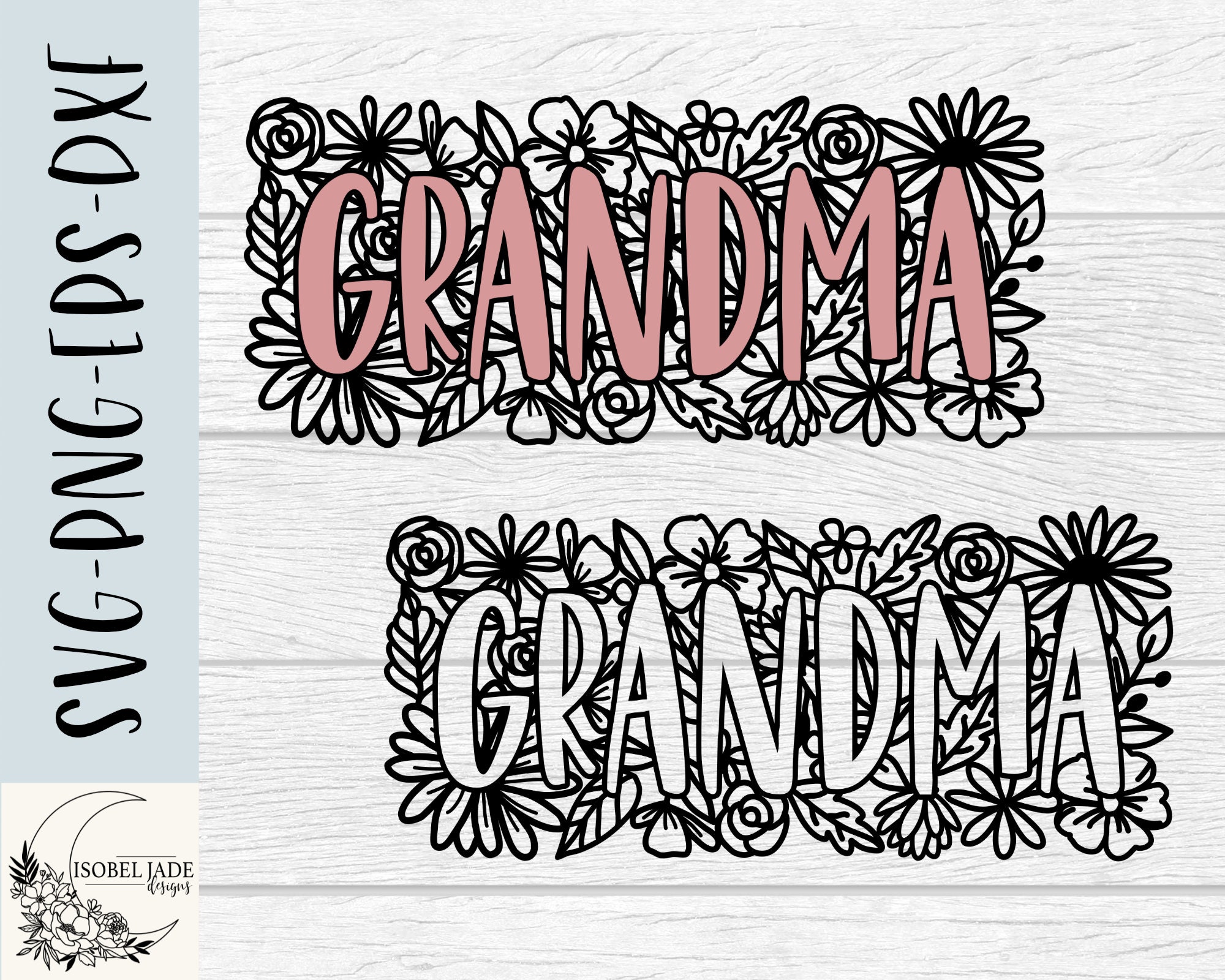 Grandma SVG Design Flower Grandma SVG File for Cricut - Etsy