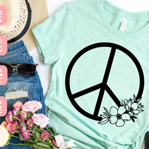 Peace Sign SVG Design Boho SVG File for Cricut floral Peace Sign ...