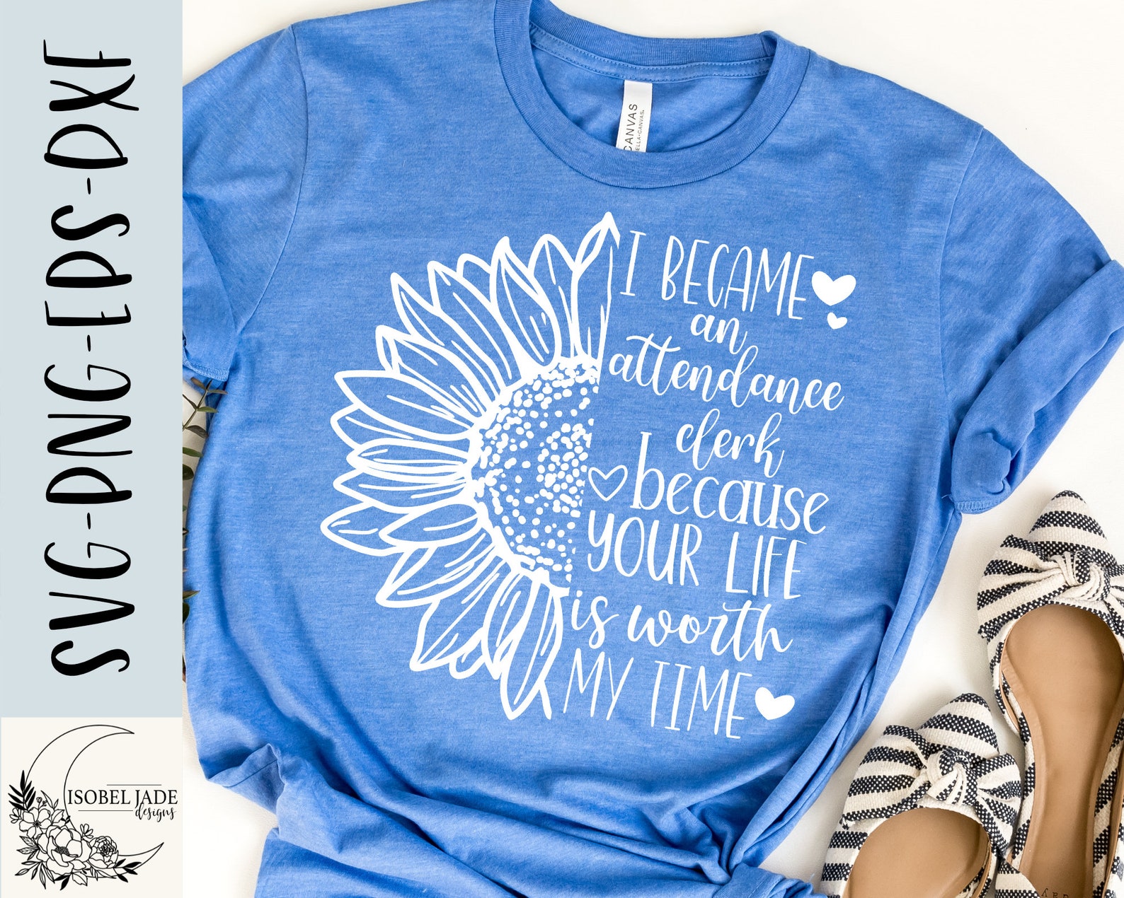 Attendance Clerk Svg Teacher Shirt Svg Sunflower Svg School - Etsy