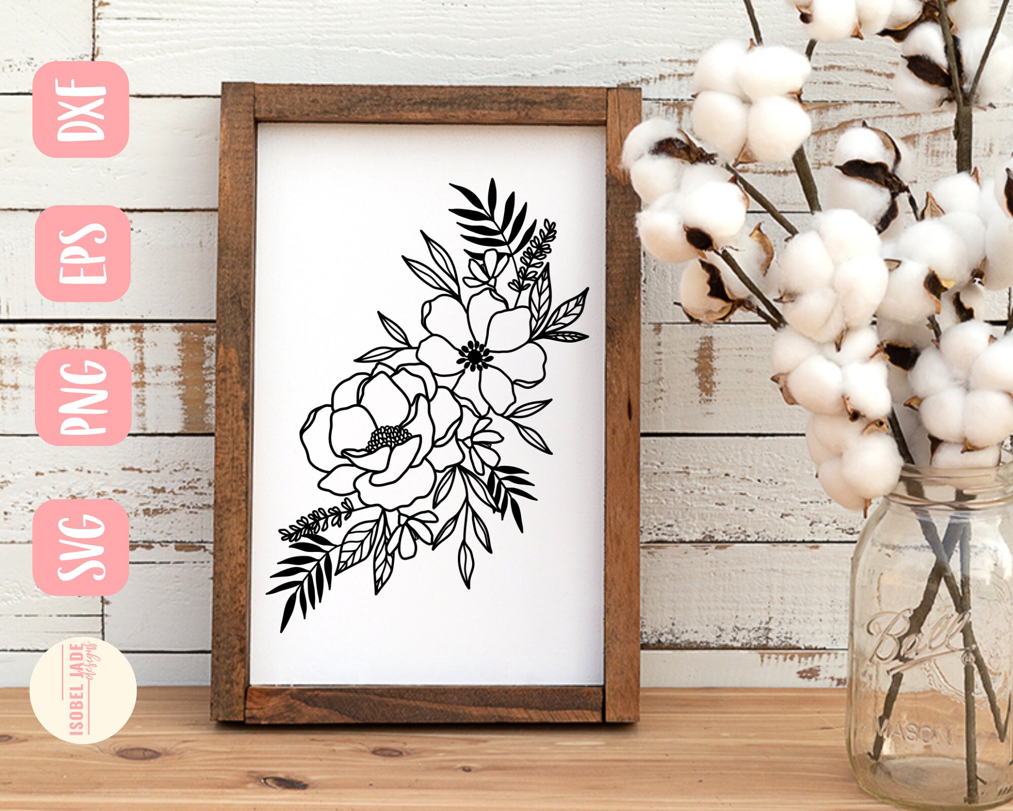 Flower Bundle Svg Flower Spray Svg Floral Svg Sign Svg | Etsy Canada