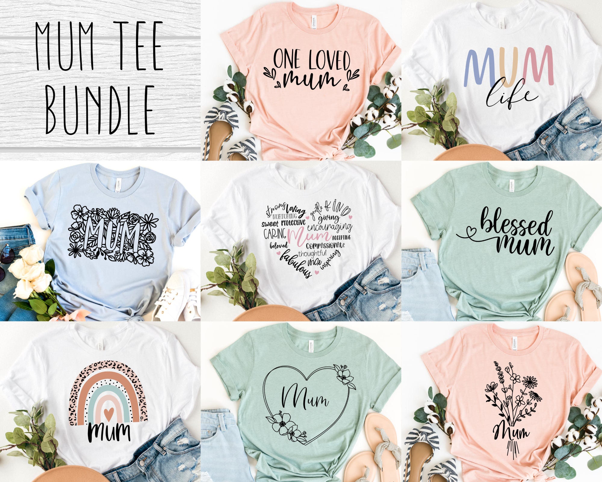 Mum SVG Bundle Design Mum Shirt Bundle SVG File for Cricut - Etsy UK