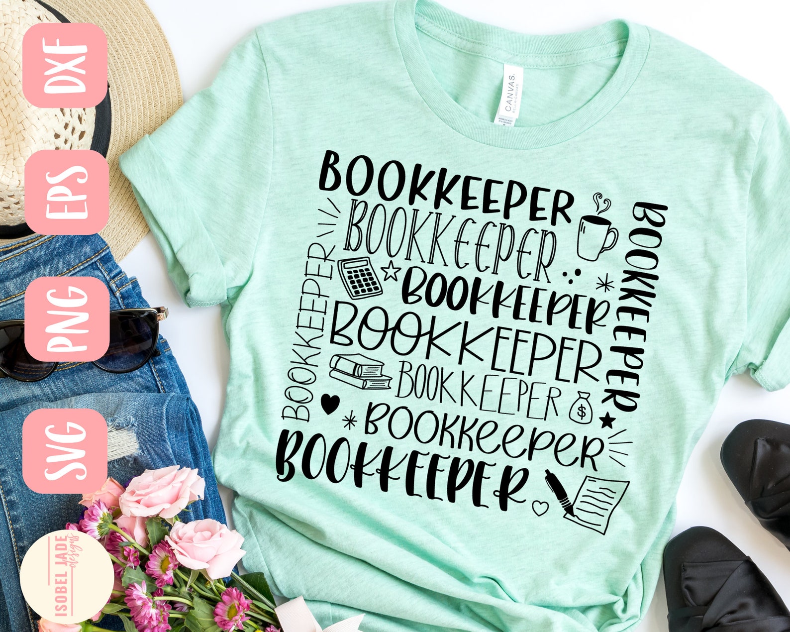 Bookkeeper SVG Design Bookkeeping SVG File for Cricut - Etsy