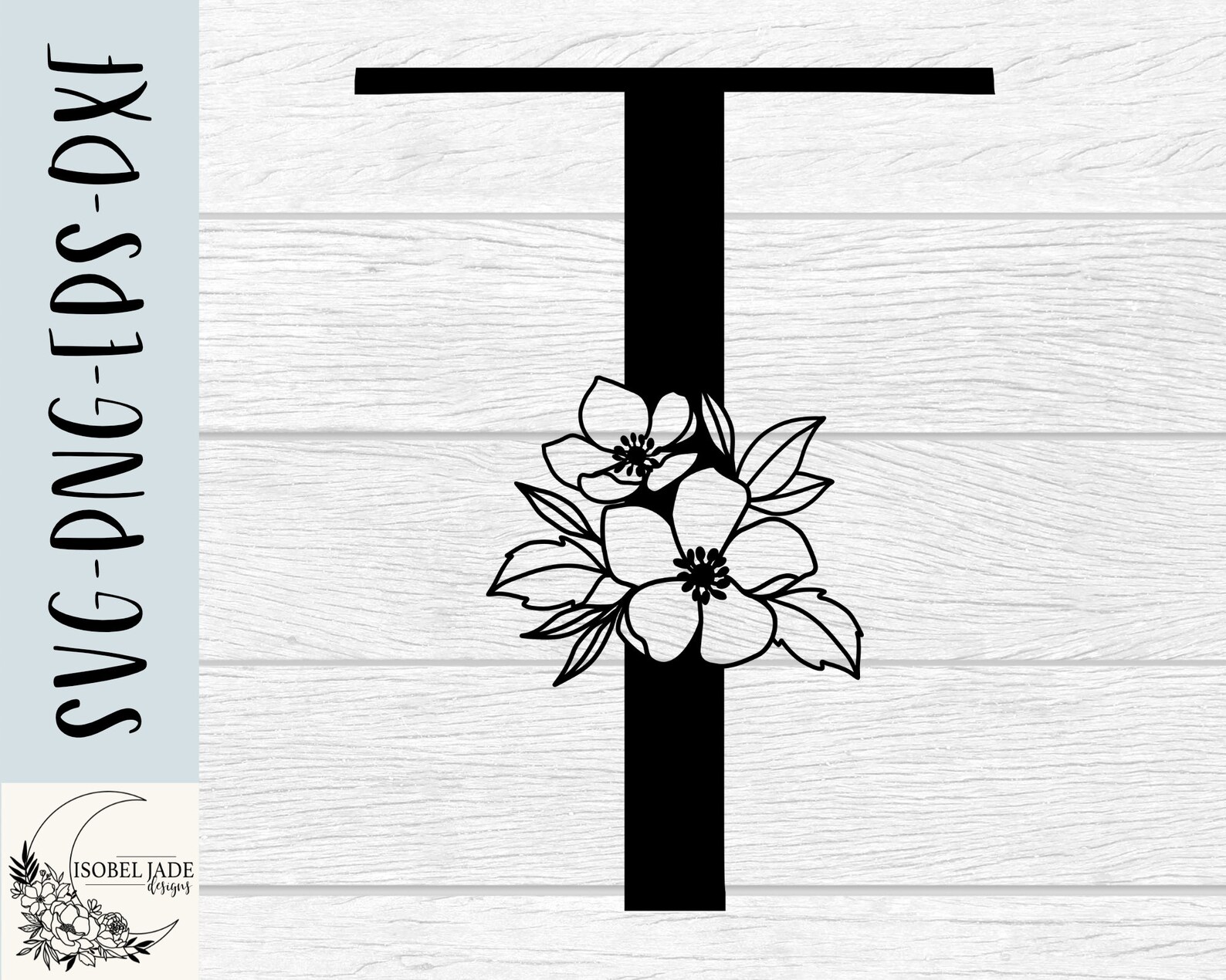 Letter T Svg Monogram Svg Name Svg Floral Letter Svg - Etsy