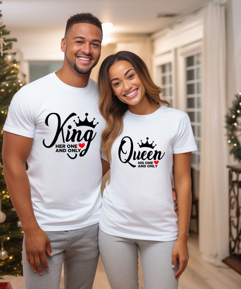King and Queen Shirt, Couple Shirts,matching Love Couples T Shirts ...