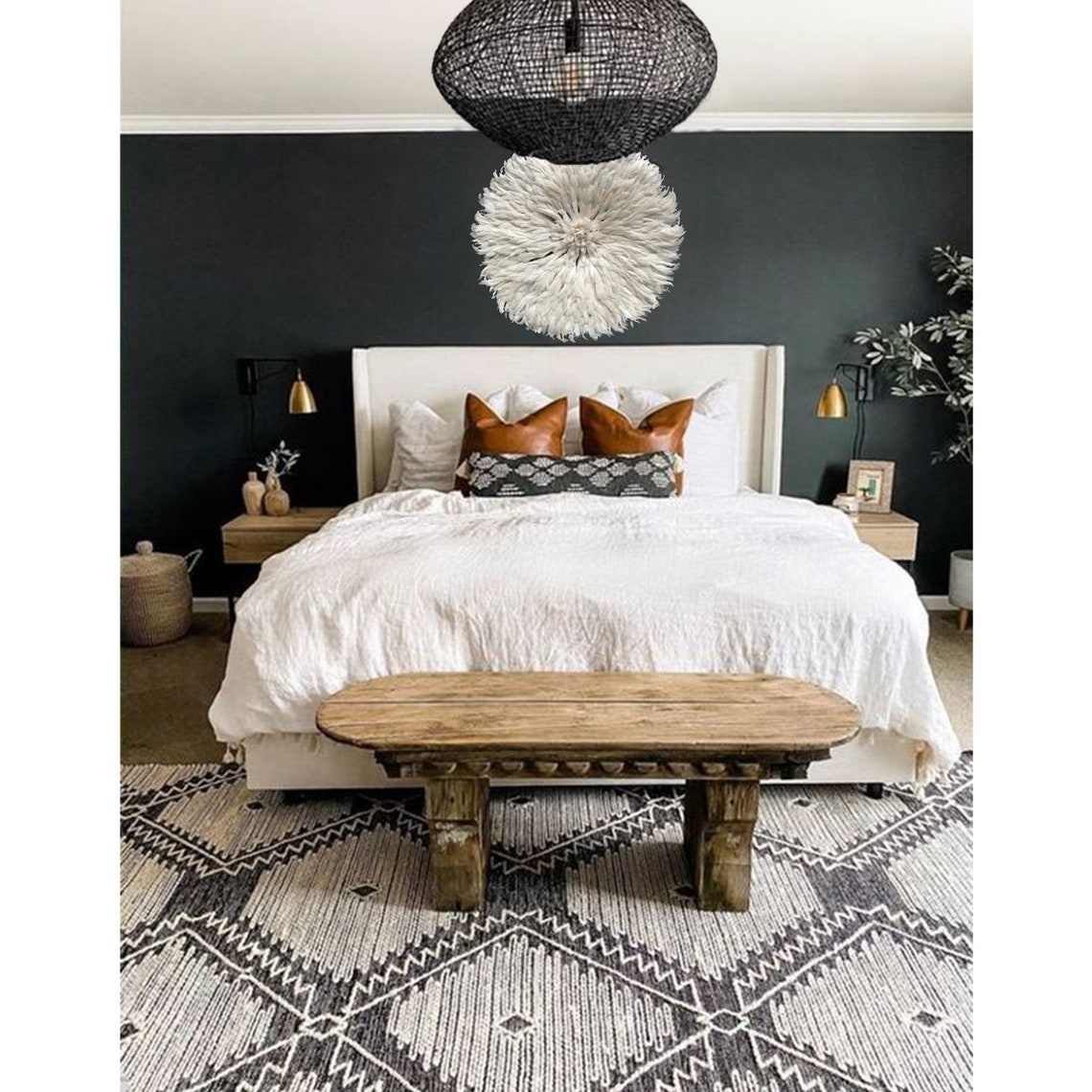 White Juju Hat Ivory Juju Hat African Juju Hat Juju Wall Boho - Etsy