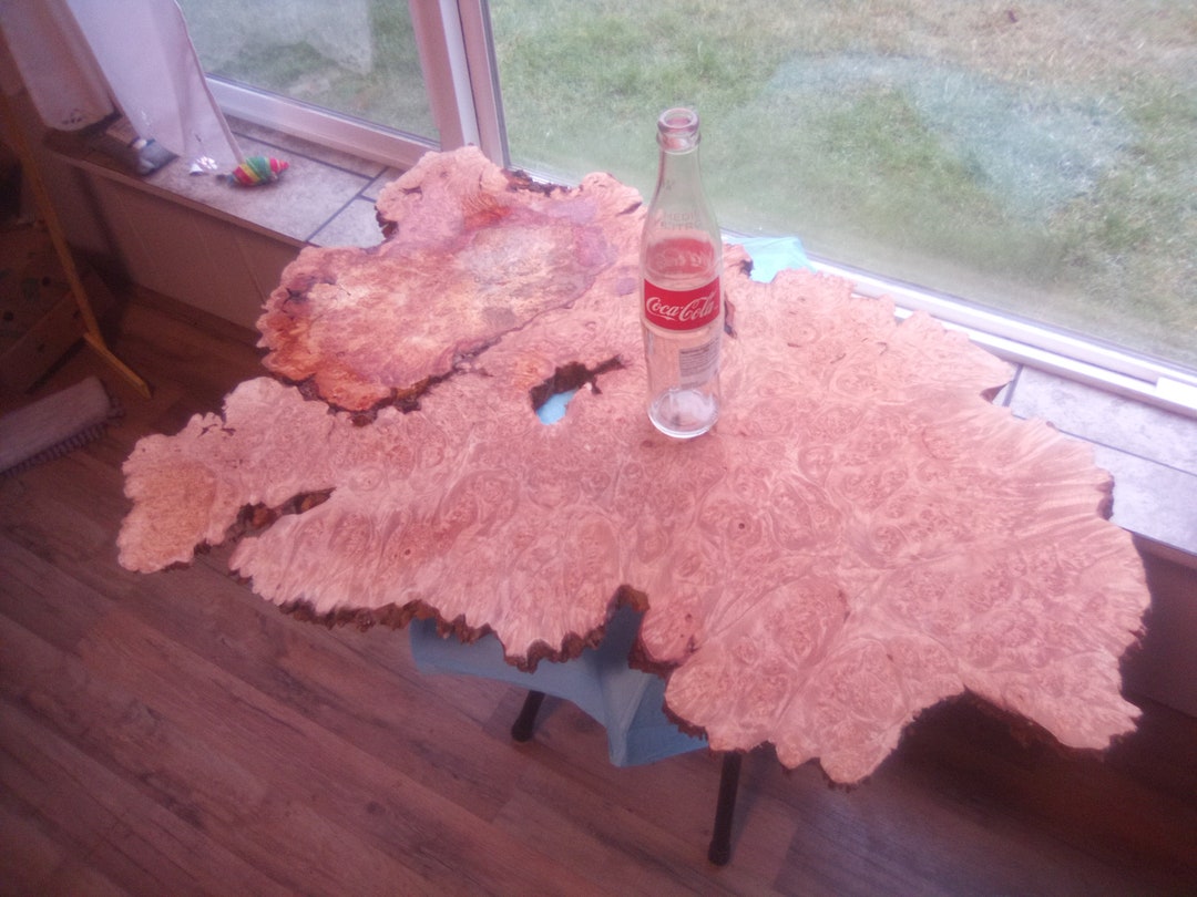 1 Maple Burl -quilt Slice 32"x22"x1"...wild Resin-epoxy..table Top - Etsy