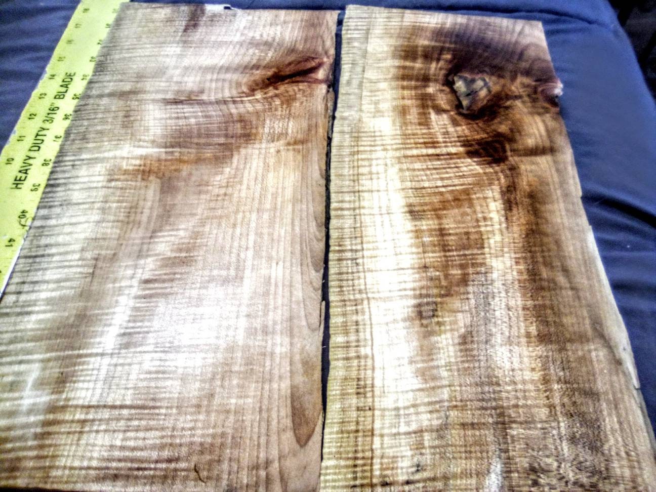 Fiddleback Maple 2 Pieces16"x8"x1" - Etsy
