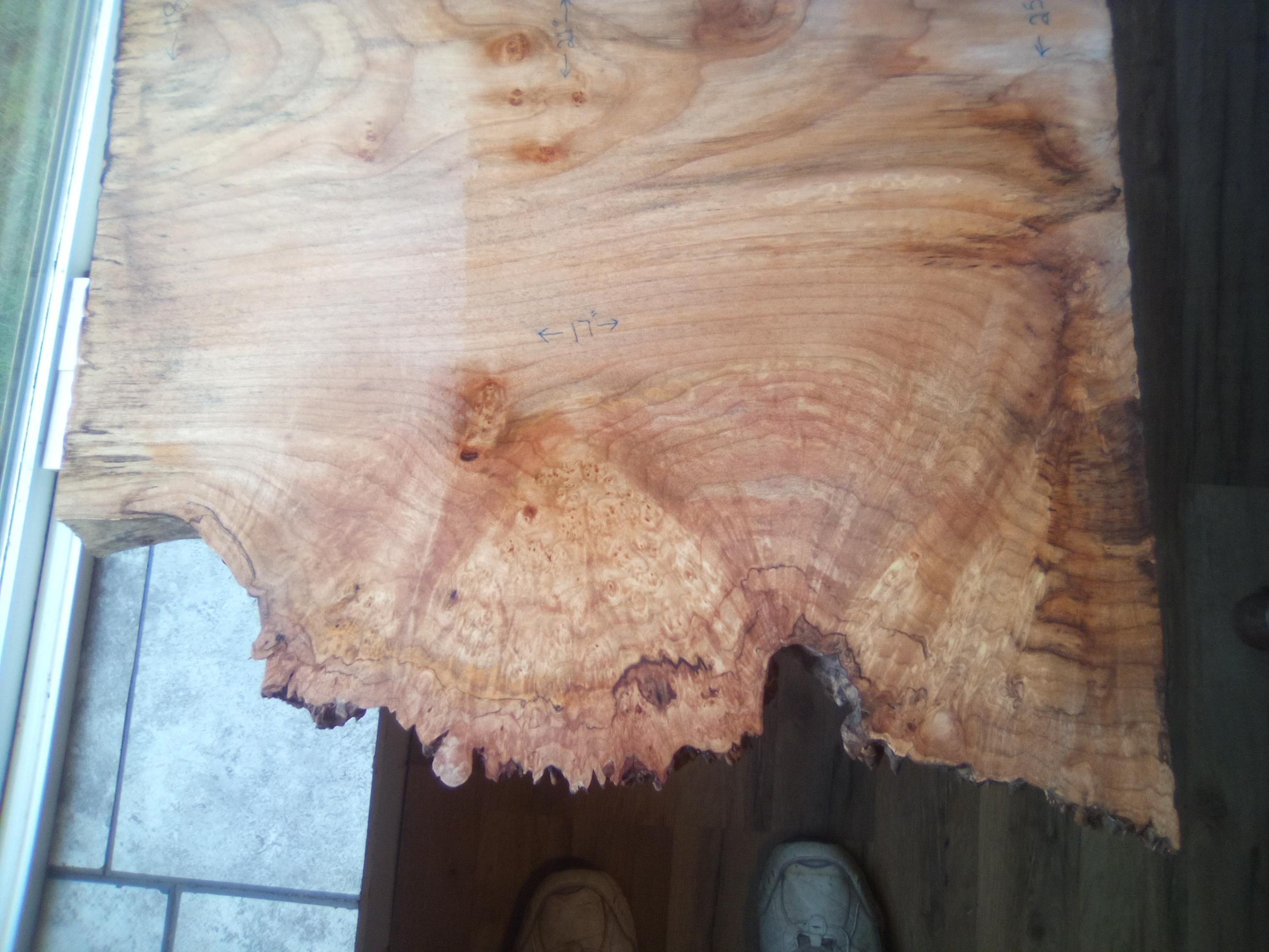 1 Figured ,spaulted,maple Slice 25"-21"-18"x17"x1" 50%natural Edge!! - Etsy