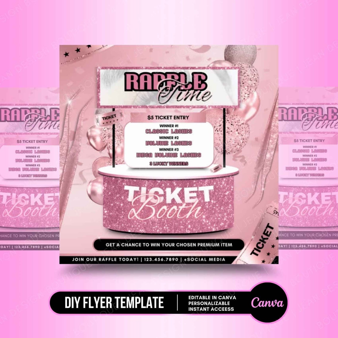 DIY Raffle Flyer, Raffle Giveaway, Ticket Flyer, Raffle Contest ...