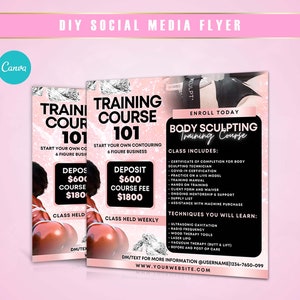 DIY Body Contouring Training Flyer - Body Contouring Academy - Social ...