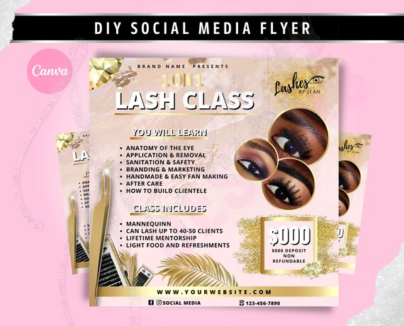 DIY Lash Class Flyer Lash Course Flyer Lash Training Flyer - Etsy