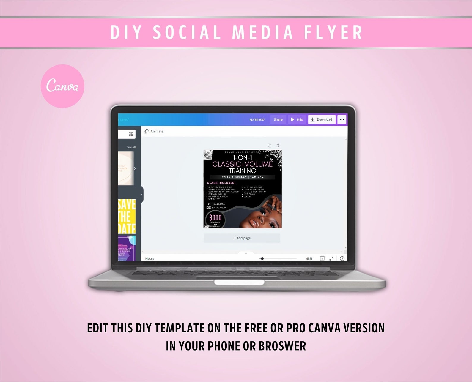 DIY Eyelash Extension Training Flyer Lash Technician Flyer - Etsy