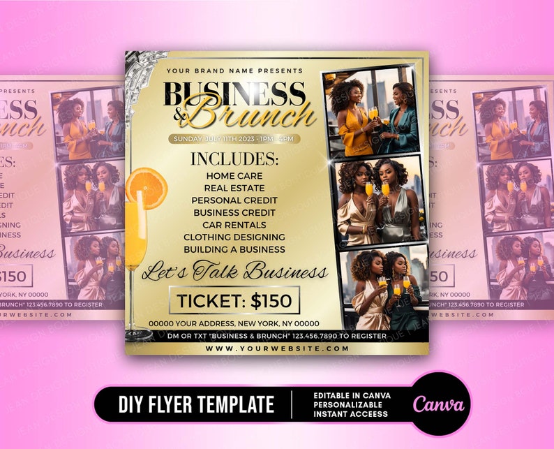 DIY Business and Brunch Flyer, Brunch and Branding Flyer, Brunch ...