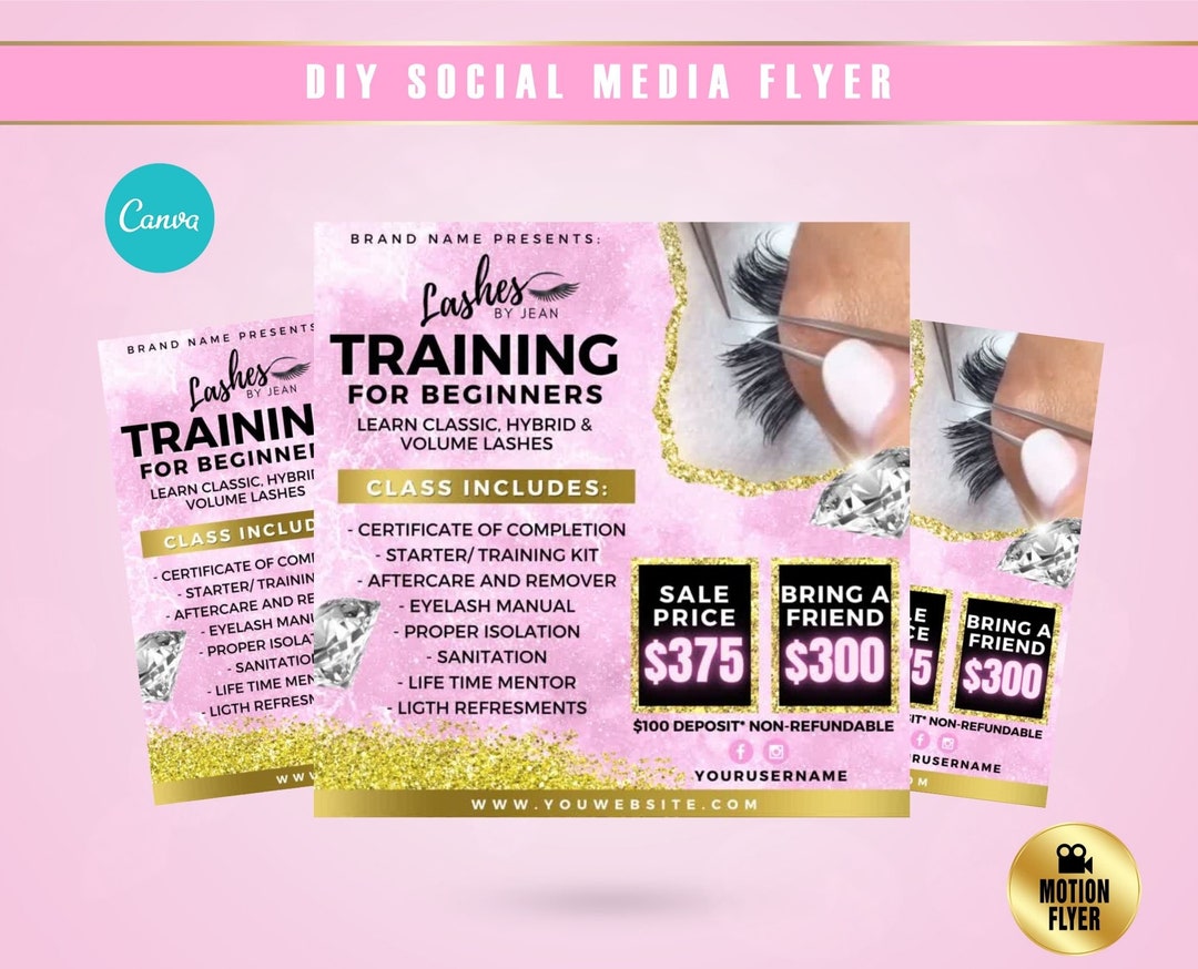 DIY Motion Flyer Wimpernverlängerung Training Flyer Wimperntechniker ...